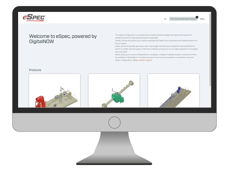 DNOW's eSpec™ Product Configurator, powered by DigitalNOW®